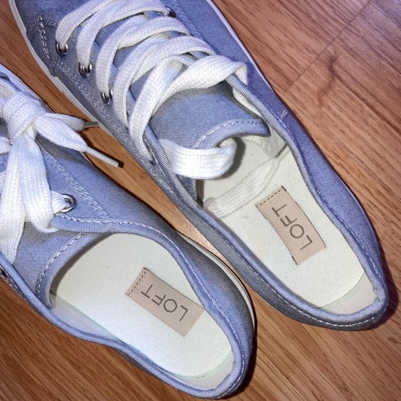 LOFT | Shoes | Nwt Loft Casual Sneakers Chambray Blue Lace Up Sz 7 ...